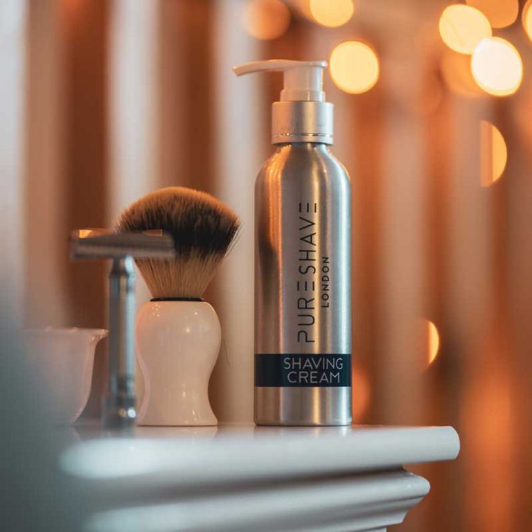 Shaving Cream (150ml) With Refillable Bottle | Pure Shave