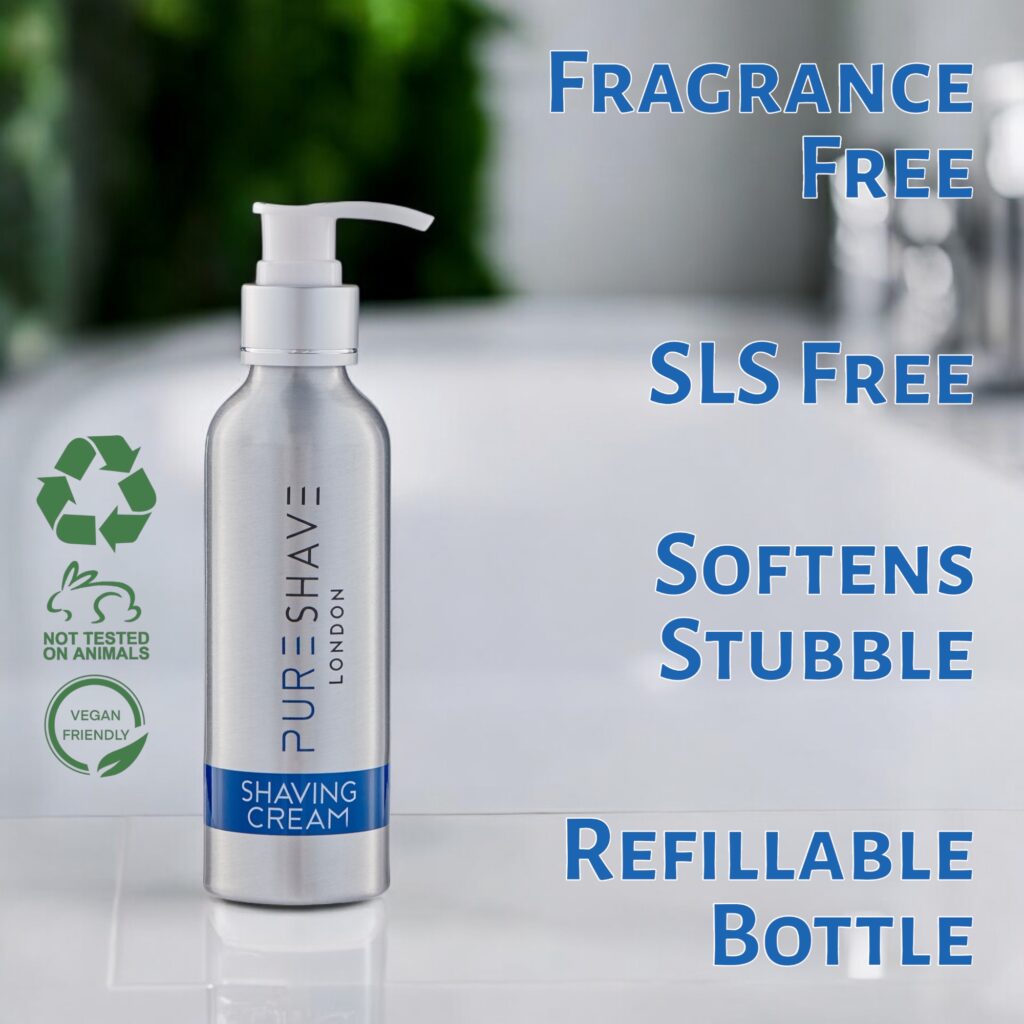 Shaving Cream (150ml) With Refillable Bottle | Pure Shave